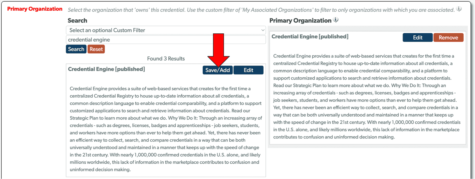 Entering and Approving Learning Program Data - Credential Registry Guidance
