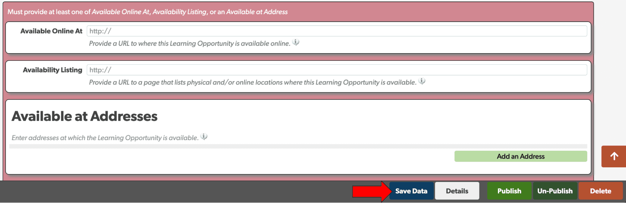 Entering and Approving Learning Program Data - Credential Registry Guidance