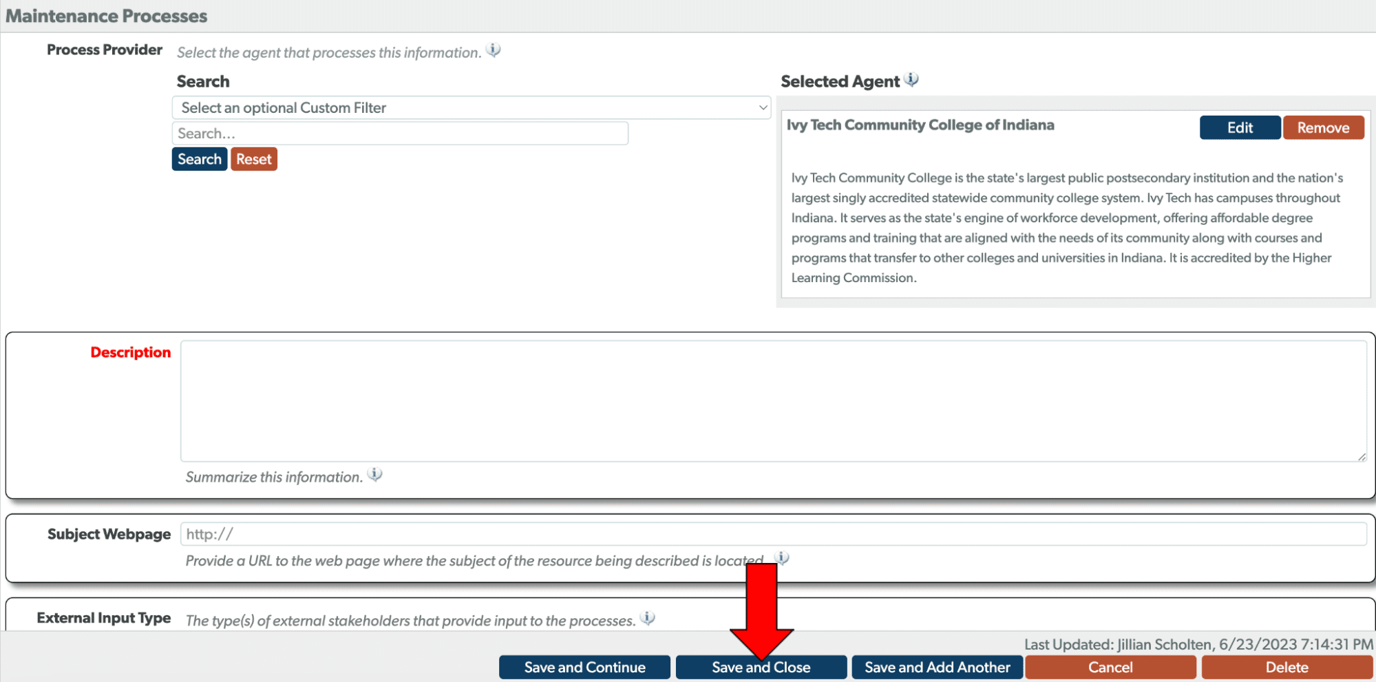 Entering and Approving Organization Recommended Benchmark Data - Credential Registry Guidance