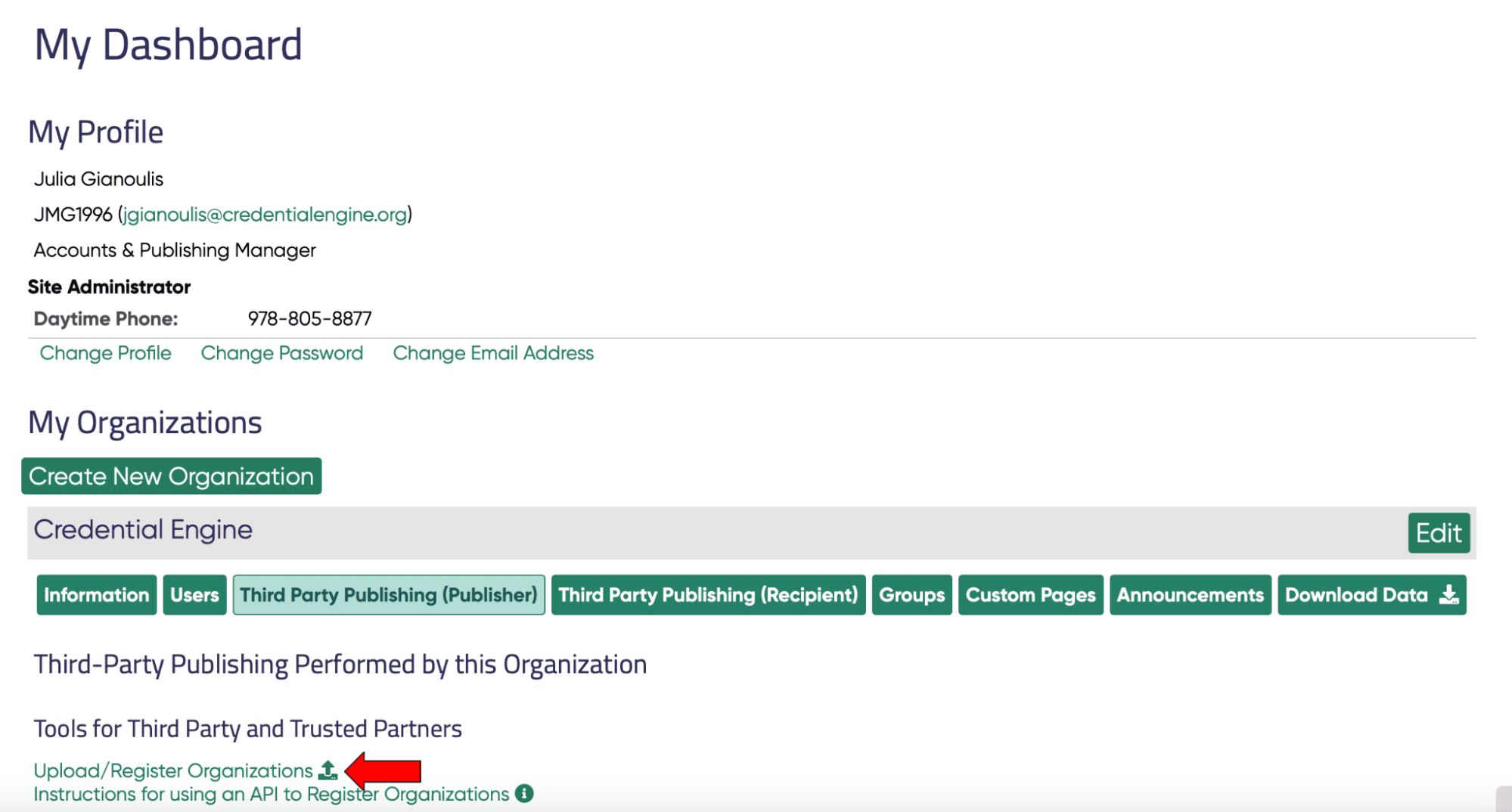 Uploading and Registering Organizations - Credential Registry Guidance