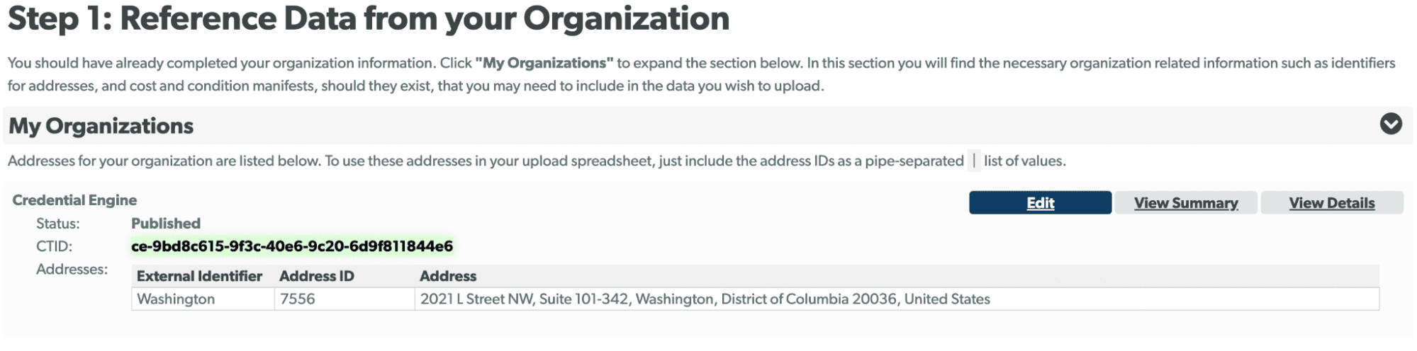 Uploading and Approving Learning Opportunity Data - Credential Registry Guidance