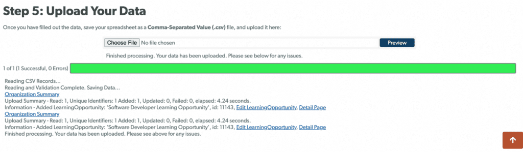 Uploading and Approving Learning Opportunity Data - Credential Registry Guidance
