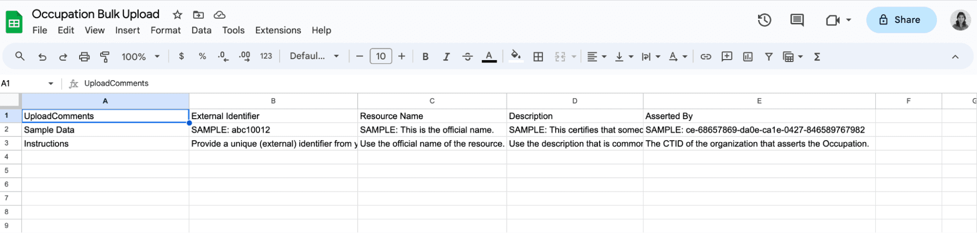 Uploading and Approving Occupation Data - Credential Registry Guidance