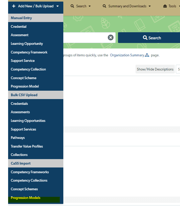 Pathway Builder: Publishing a Progression Model - Credential Registry ... Pathway Builder: Publishing a Progression Model - Credential Registry ...