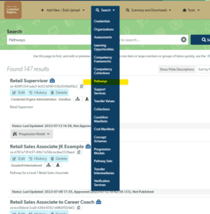 Pathway Builder: Returning to Your Pathway - Credential Registry Guidance