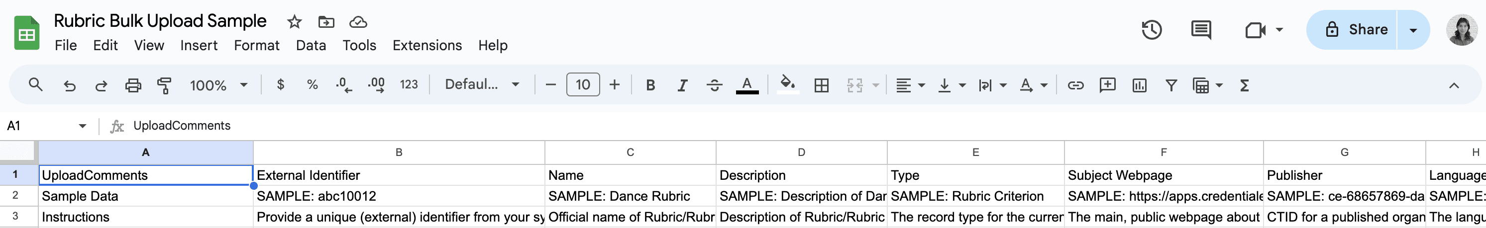 Uploading and Approving Rubrics Data - Credential Registry Guidance