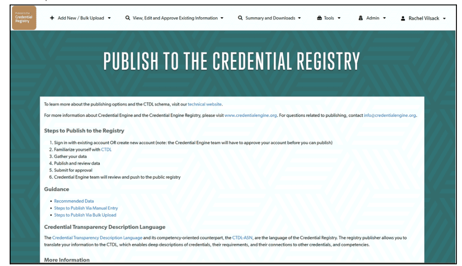 How to Update Existing Credentials in the Publisher: Bulk Upload - Credential Registry Guidance