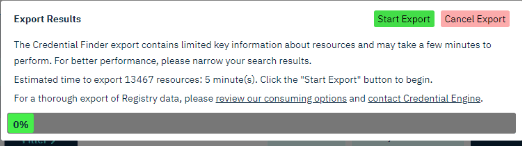 Credential Finder Export Instructions - Credential Registry Guidance