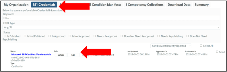 How to Update Existing Credentials in the Publisher: Manual Editor ...