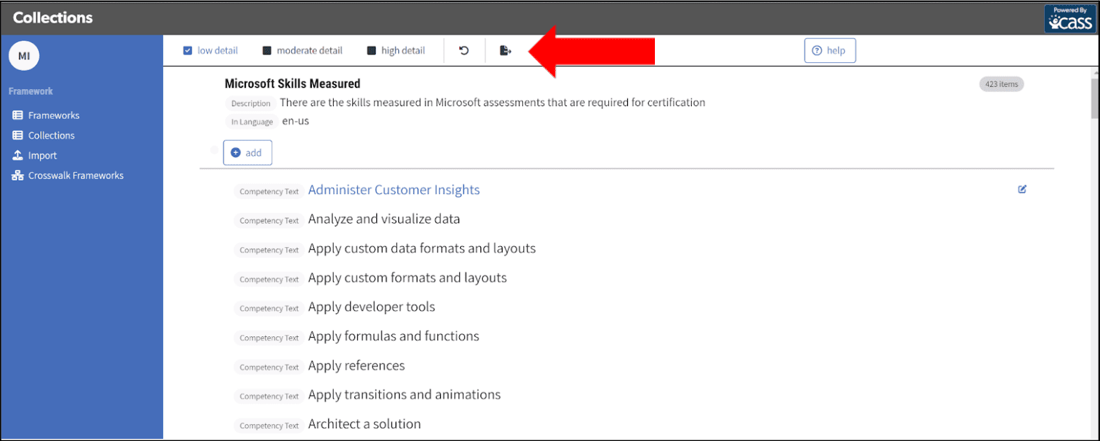 Updating Published Competency Framework or Competency Collection via Manual Entry - Credential ...