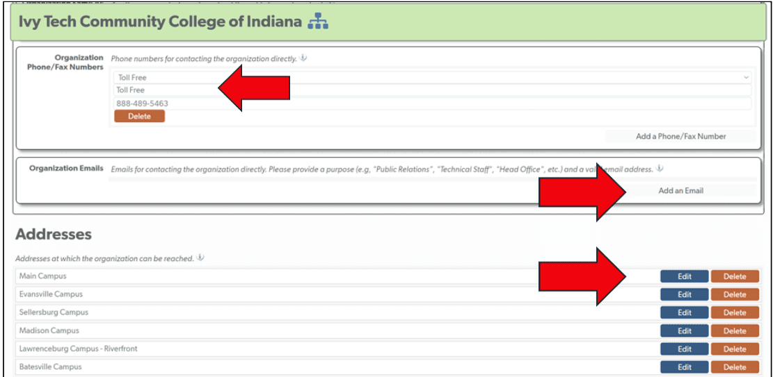 Manual Entry: Updating and Approving Organization Minimum Data - Credential Registry Guidance