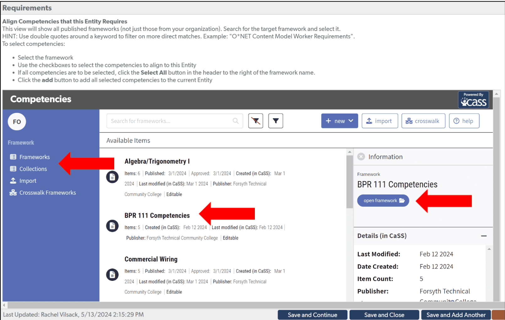 Linking a Credential to a Published Competency Framework or Competency ...