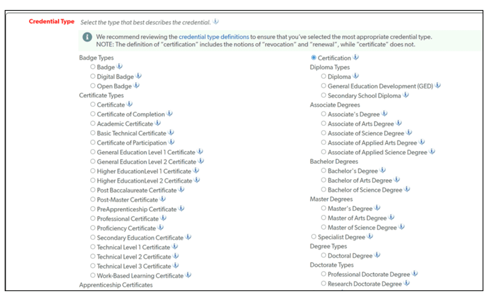 Get Started: Publish Your Certifications via Manual Entry - Credential Registry Guidance