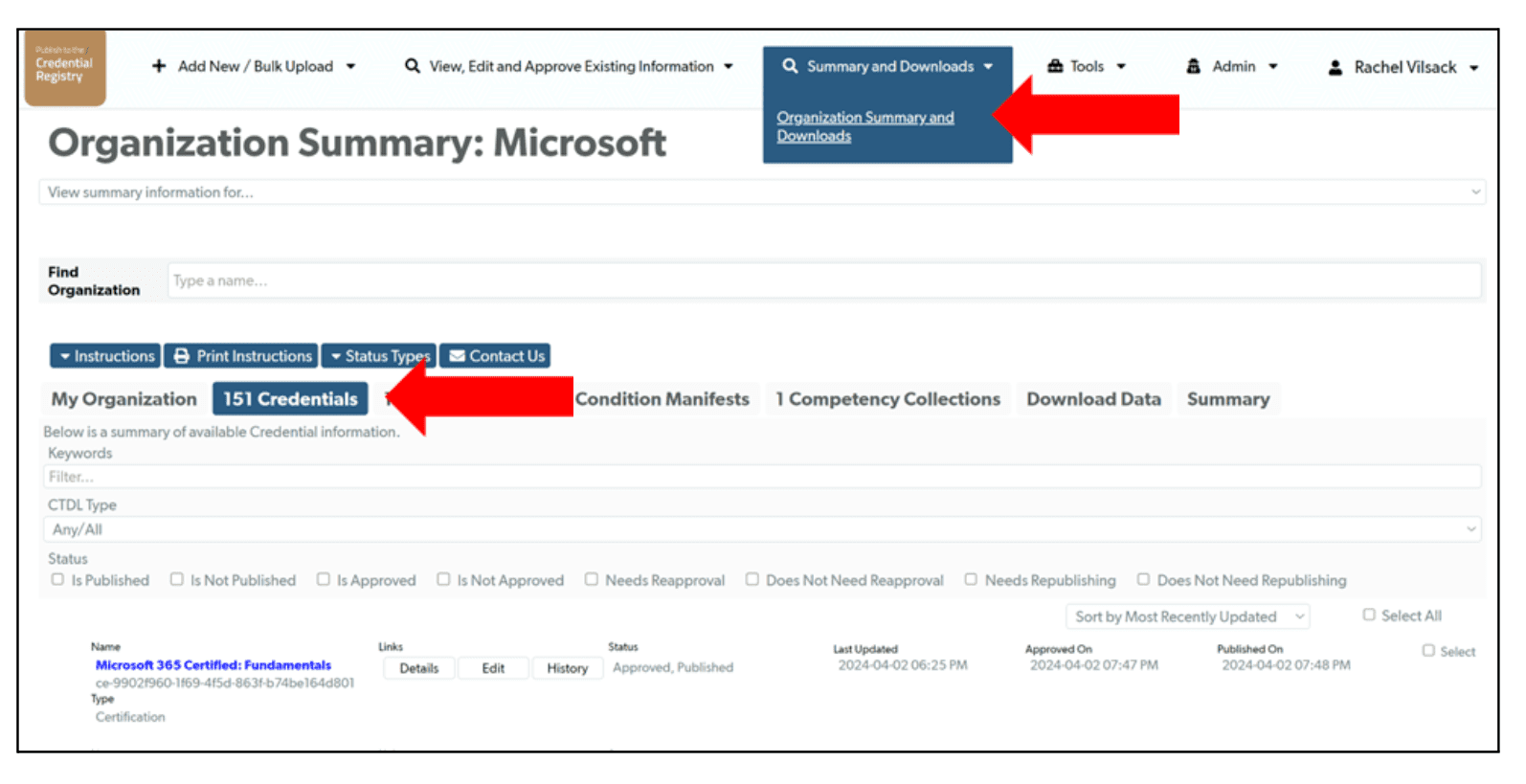 Get Started: Publish Your Certifications via Manual Entry - Credential Registry Guidance